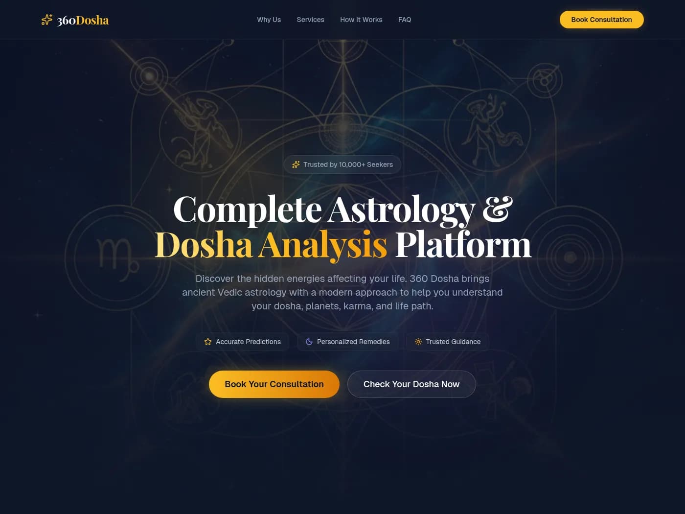360 Dosha Landing Page