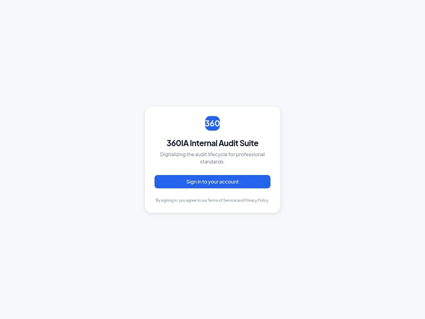 360IA Internal Audit Suite