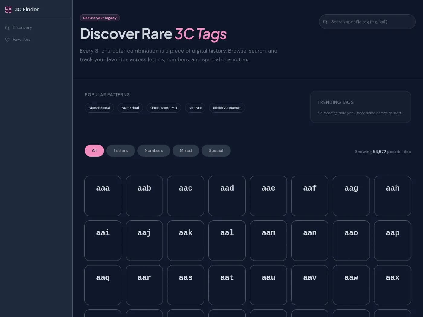 3C Username Finder