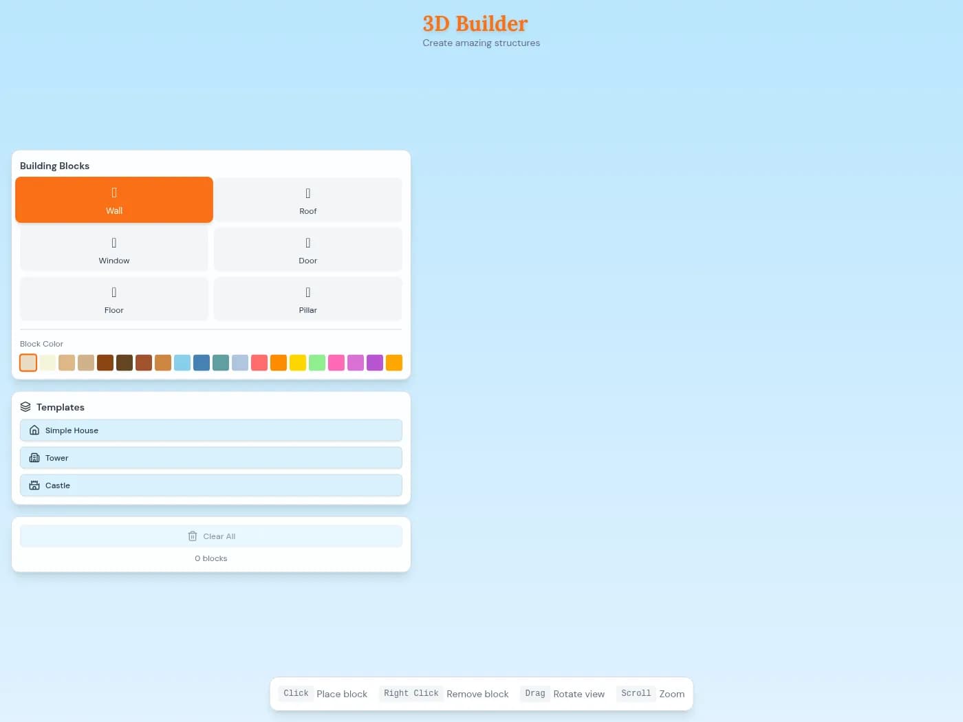 3D Builder Game