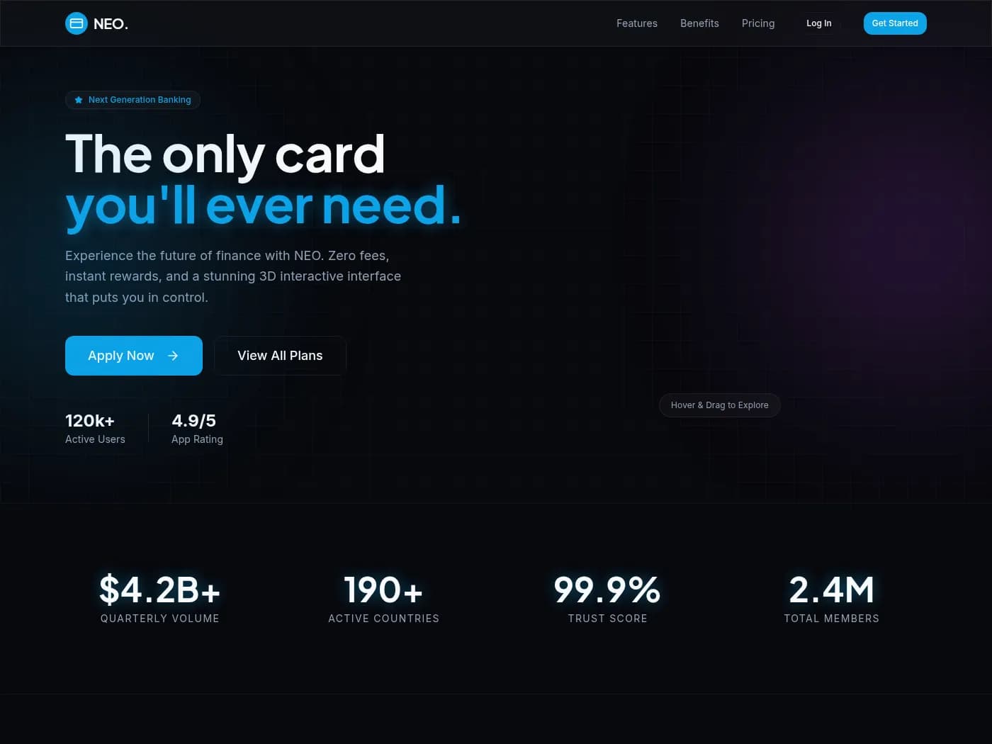 Interactive 3D Credit Card