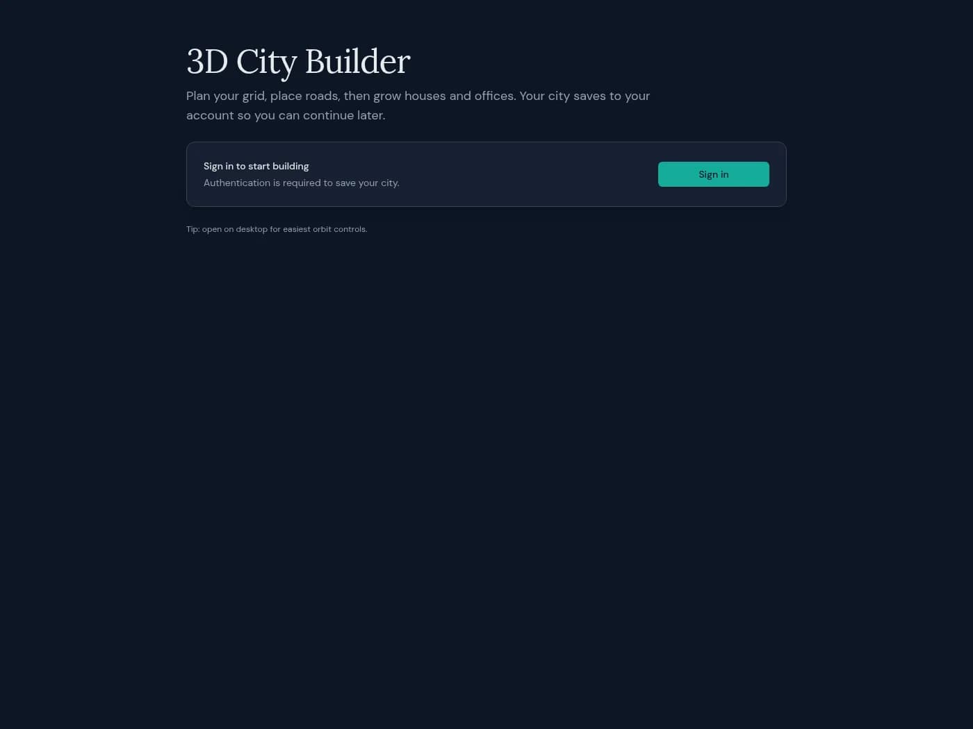 3D City Builder