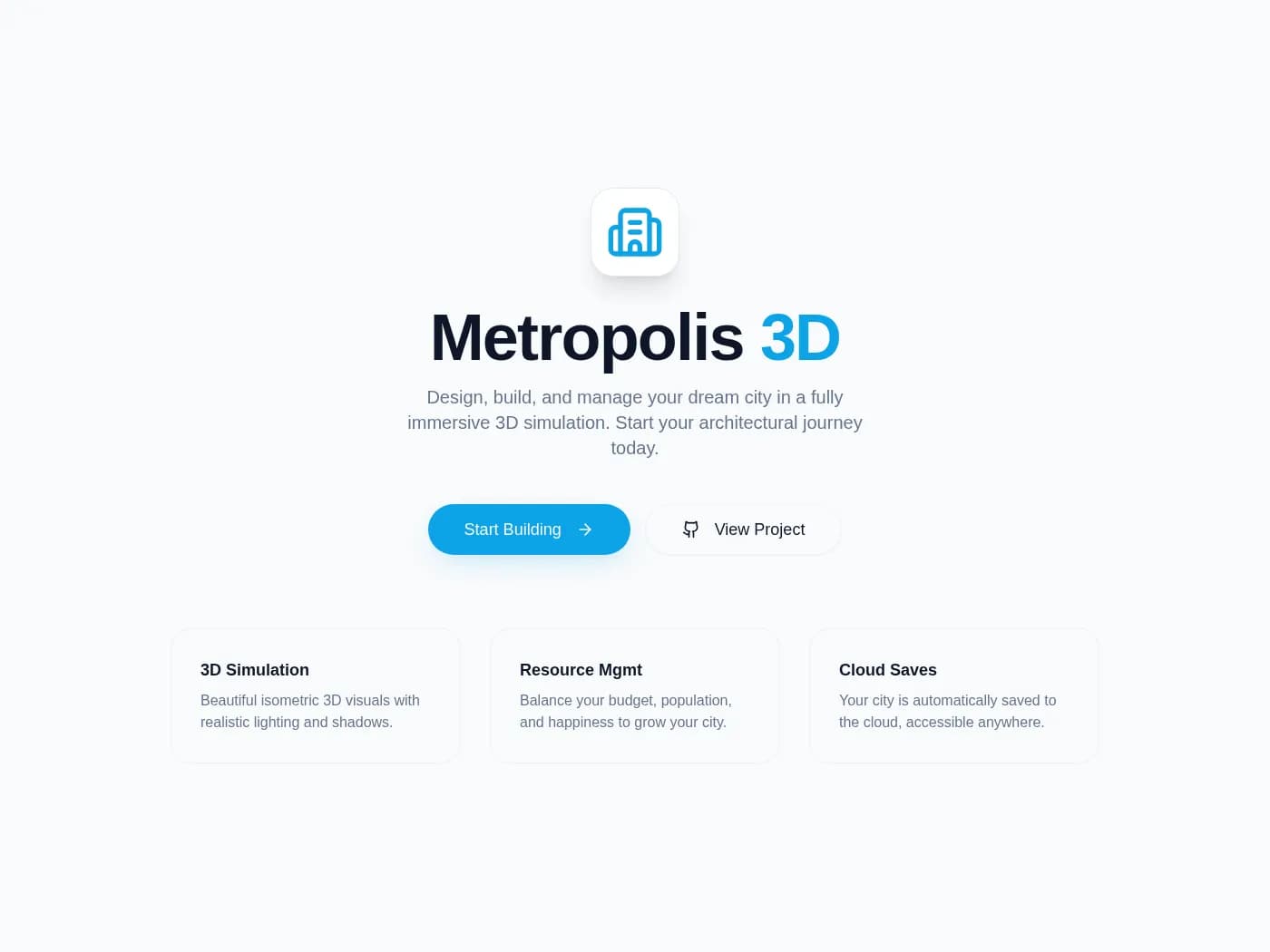 3D City Builder Game