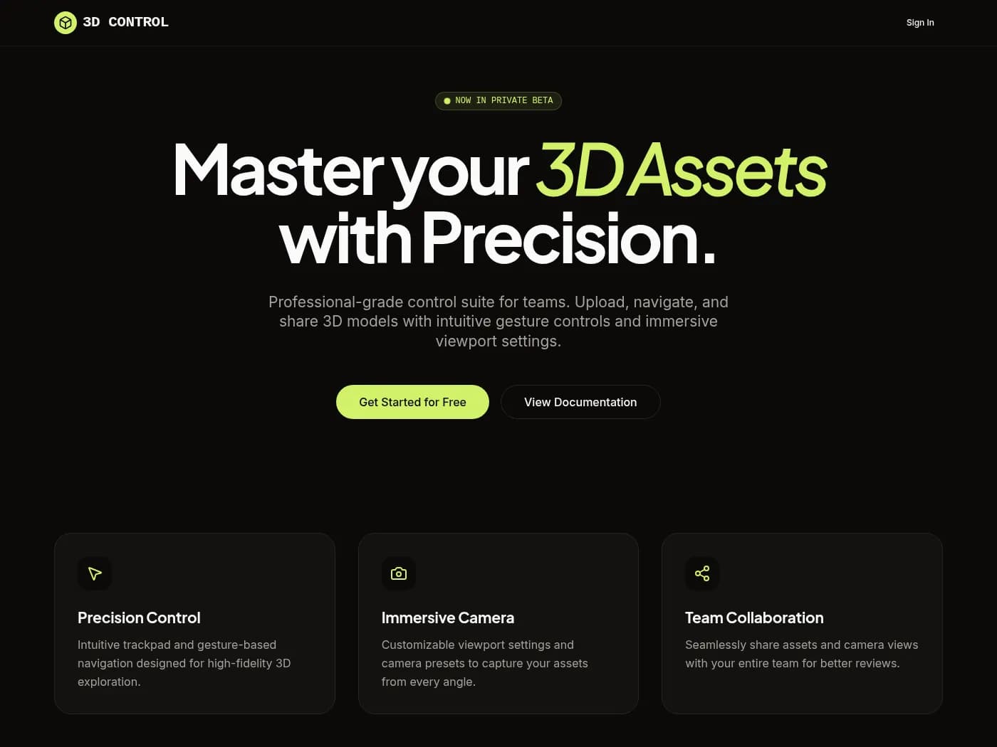3D Control Suite