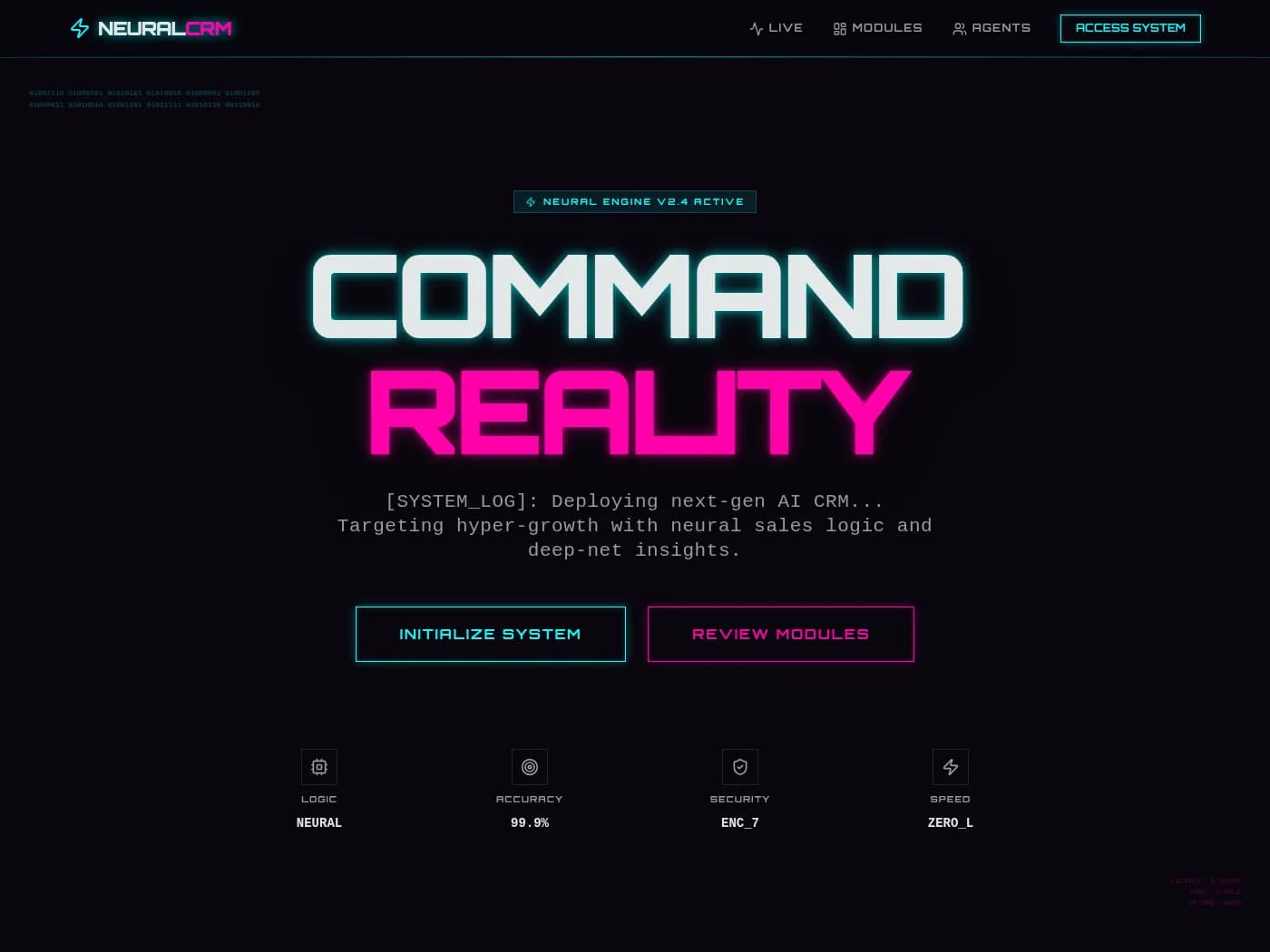 3D CRM Landing Page