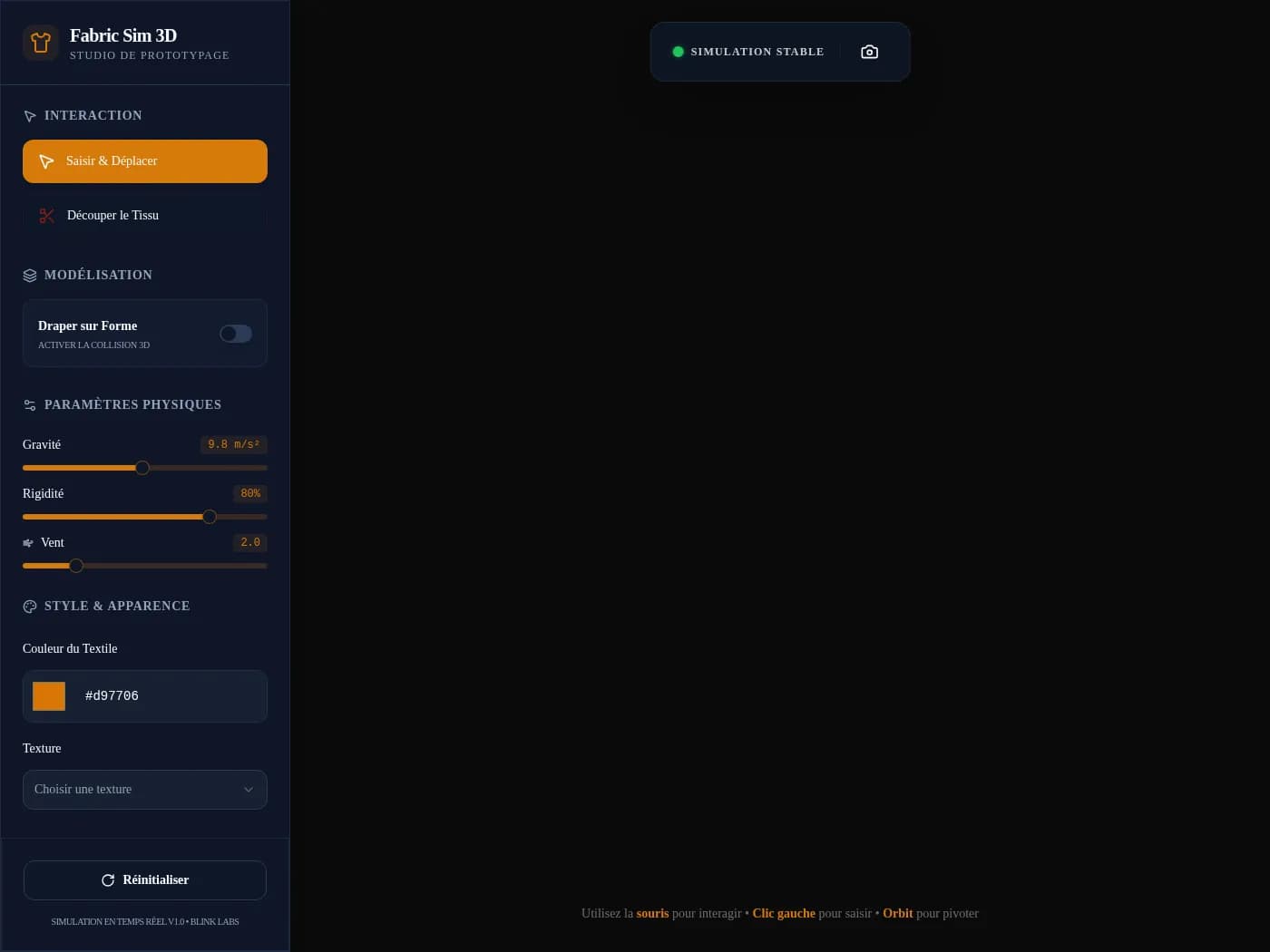 3D Fabric Simulator