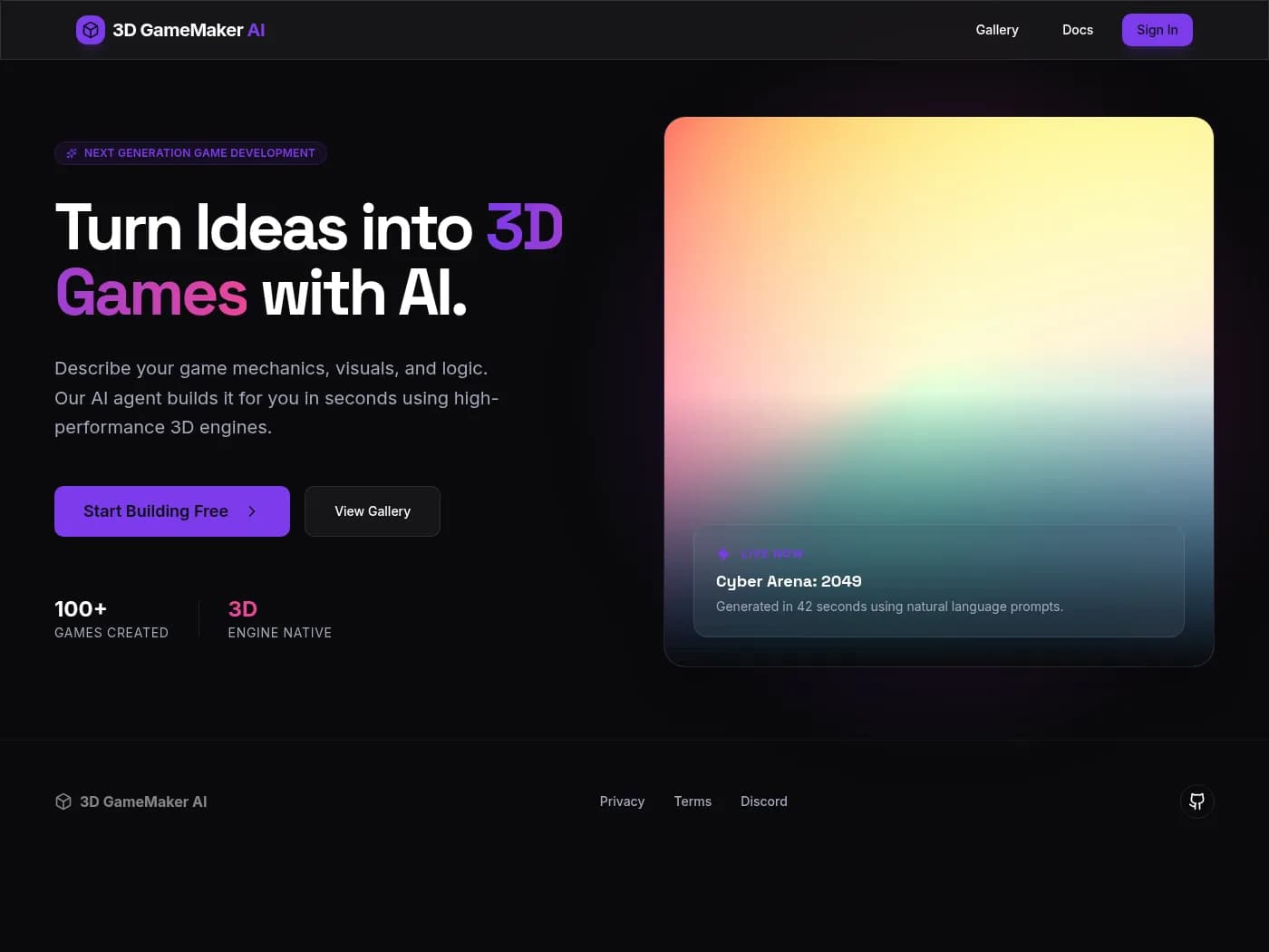 3D GameMaker AI
