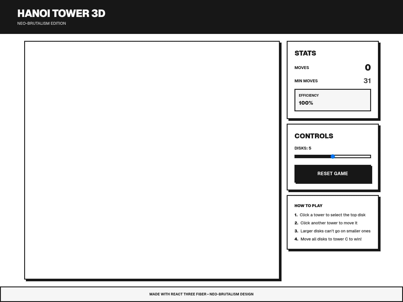 3D Hanoi Tower Neo