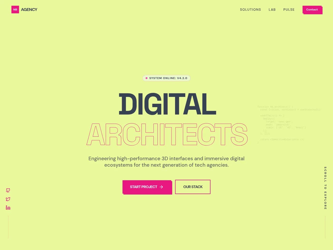 3D Agency Intro Page