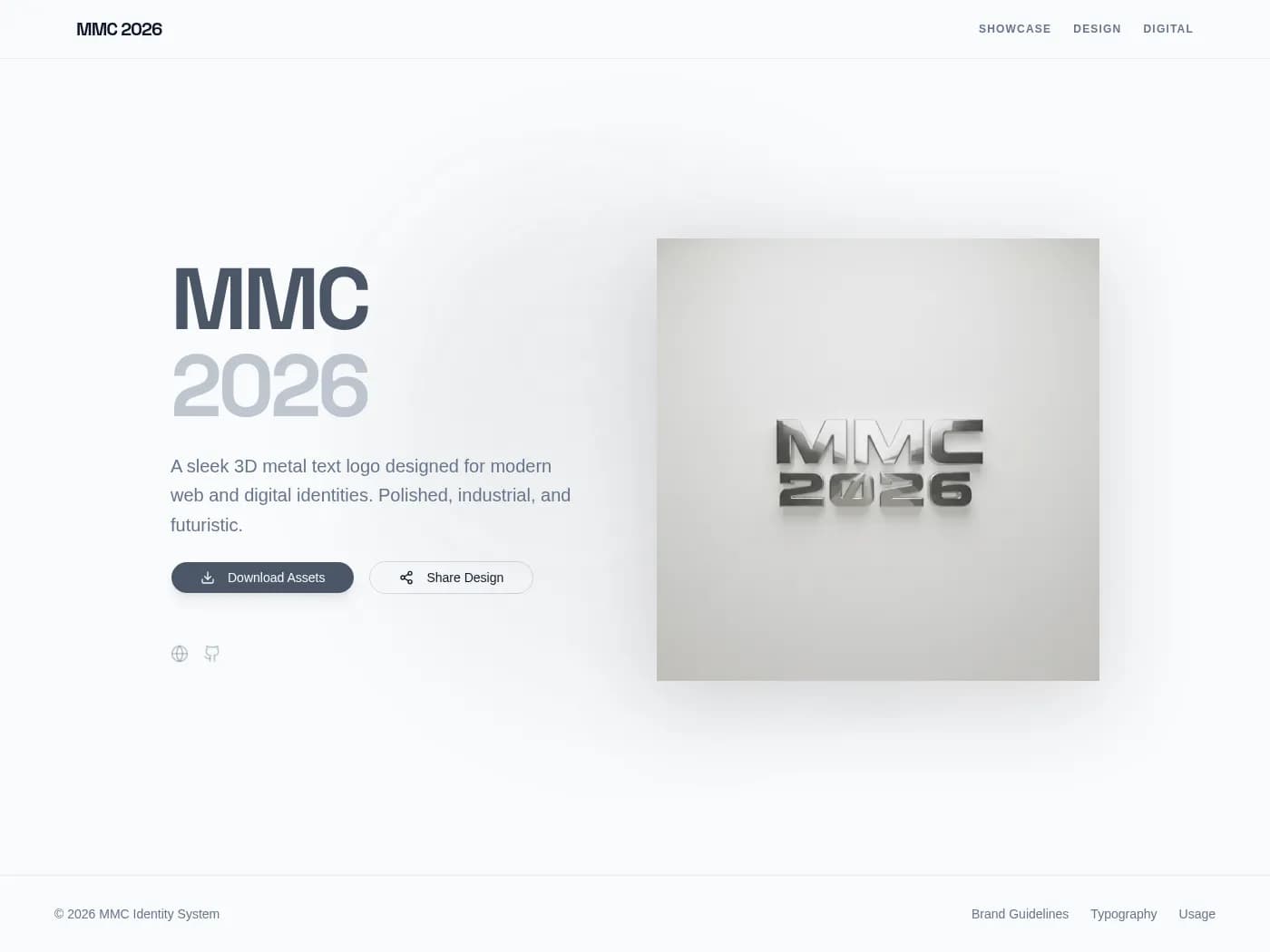 3D Metal MMC Logo