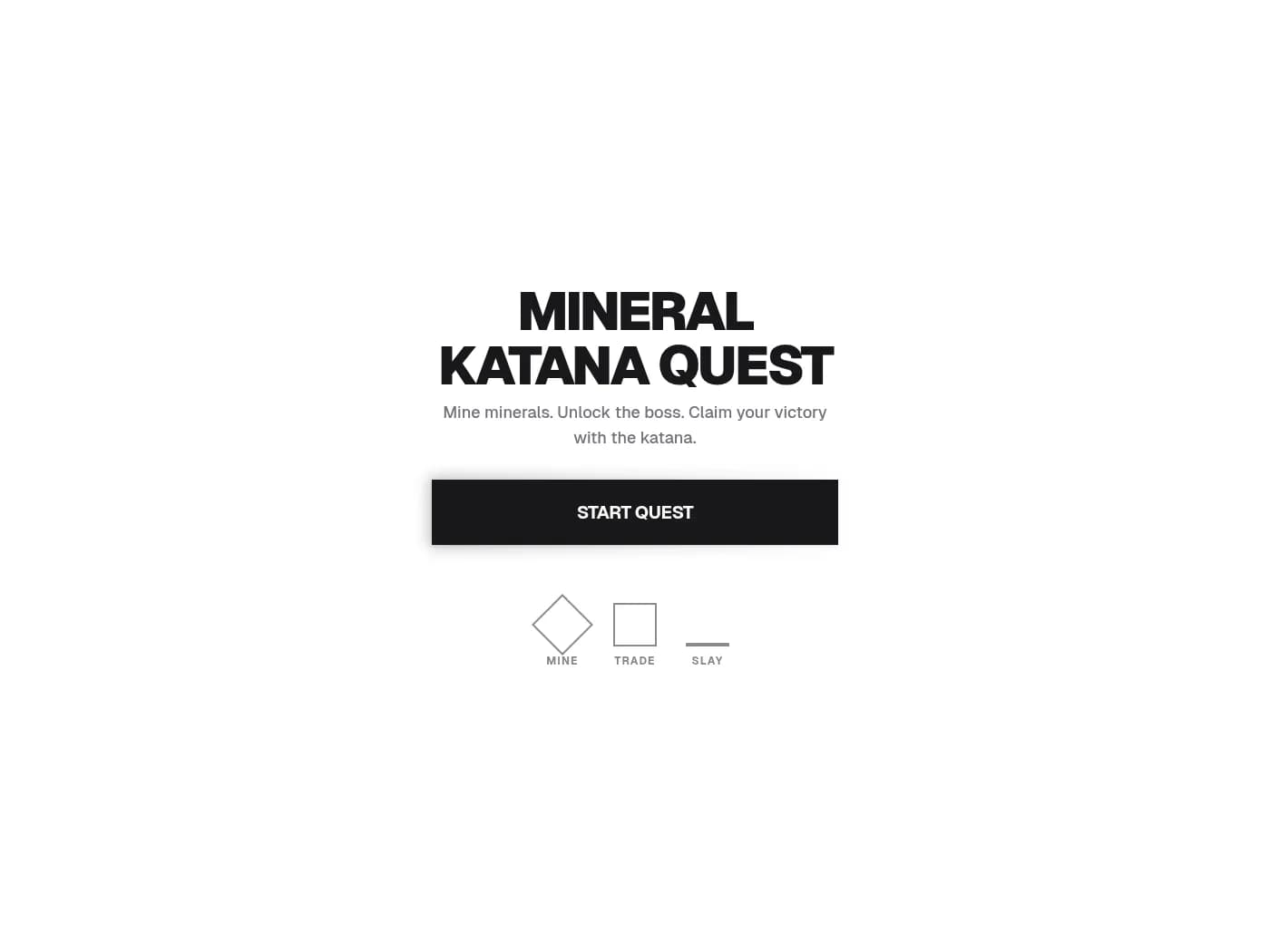 Mineral Katana Quest