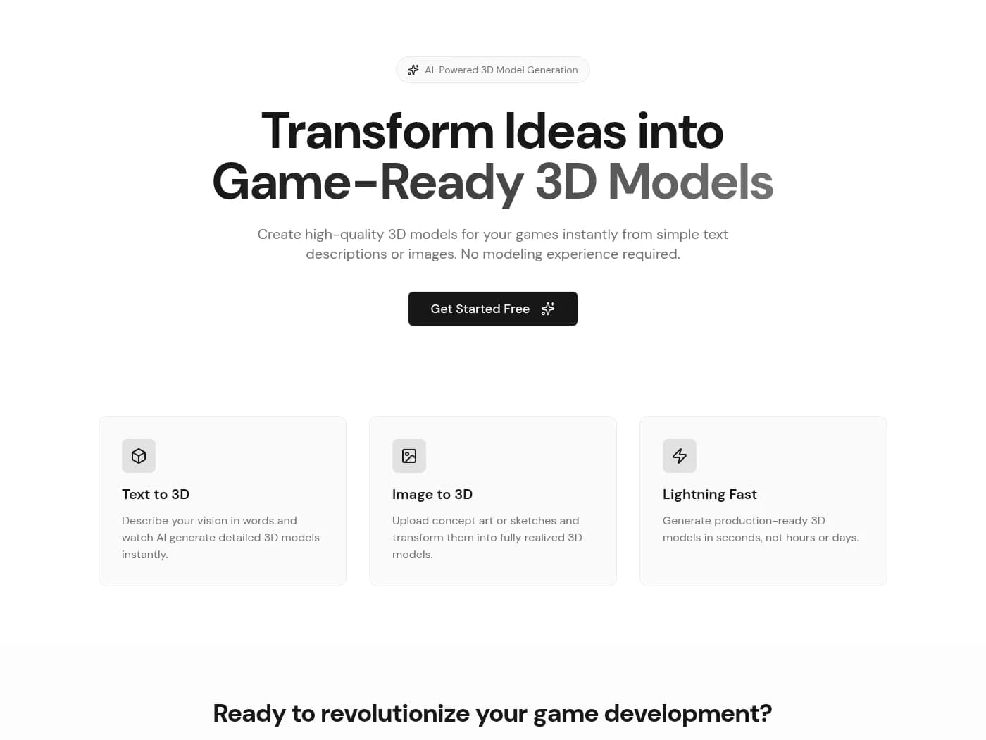 3D Game Model Generator