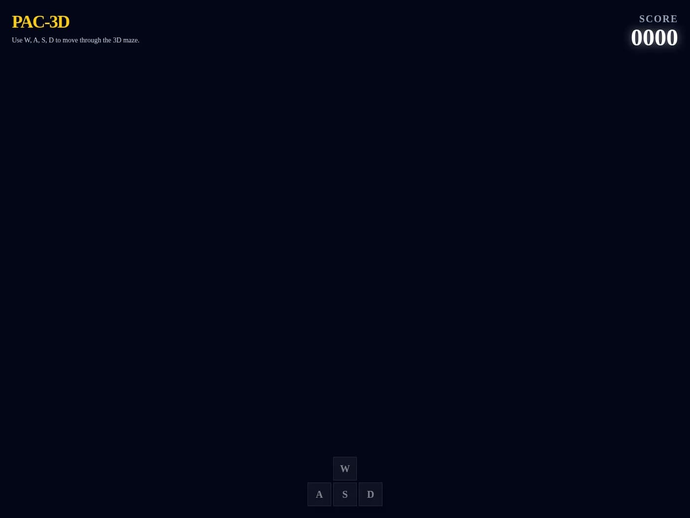 3D-Look Pacman Game