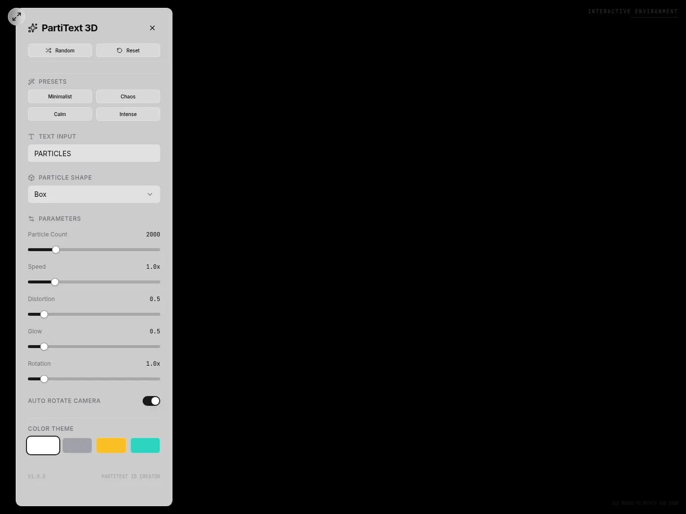 PartiText 3D Creator