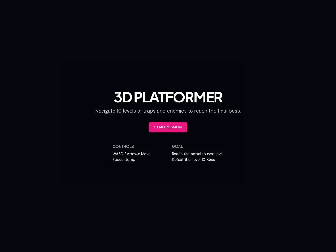 Side-Scroll 3D Platformer
