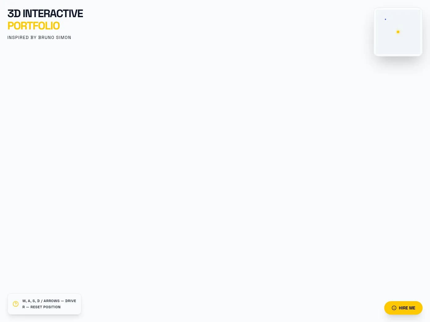 3D Interactive Portfolio