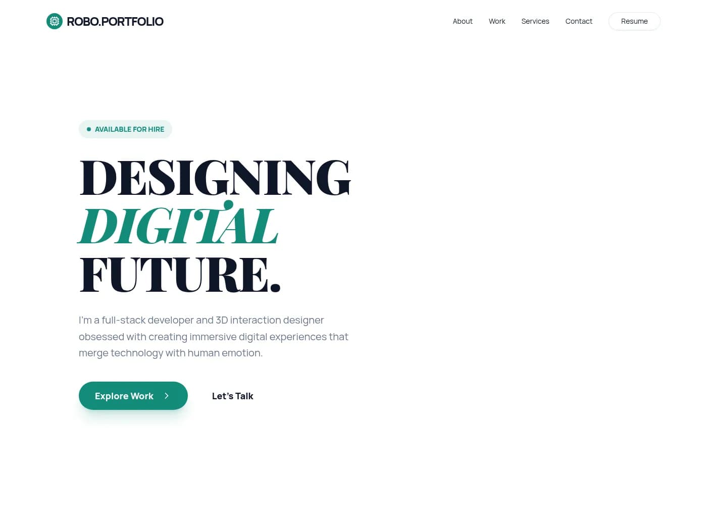 3D Interactive Portfolio