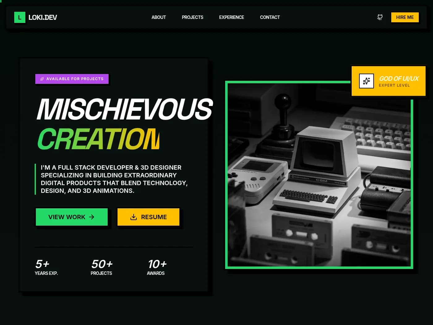 3D Portfolio Site