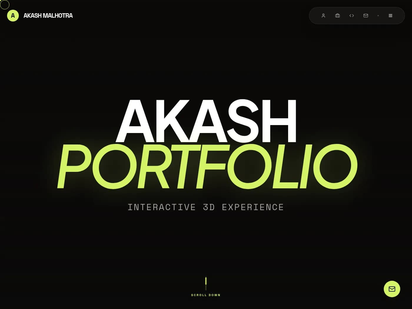 3D Portfolio Showcase
