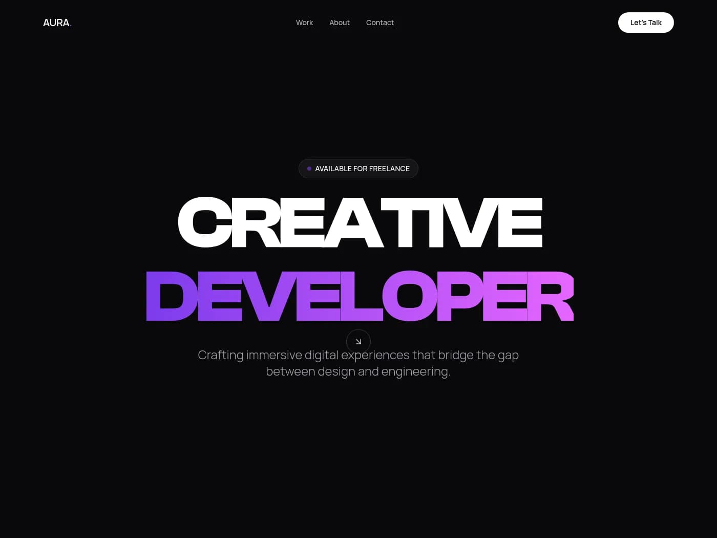 3D Portfolio Showcase