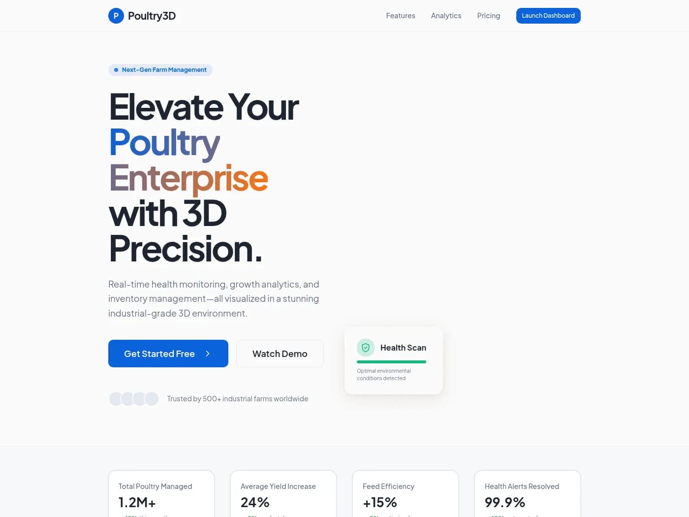 Poultry 3D Landing Page