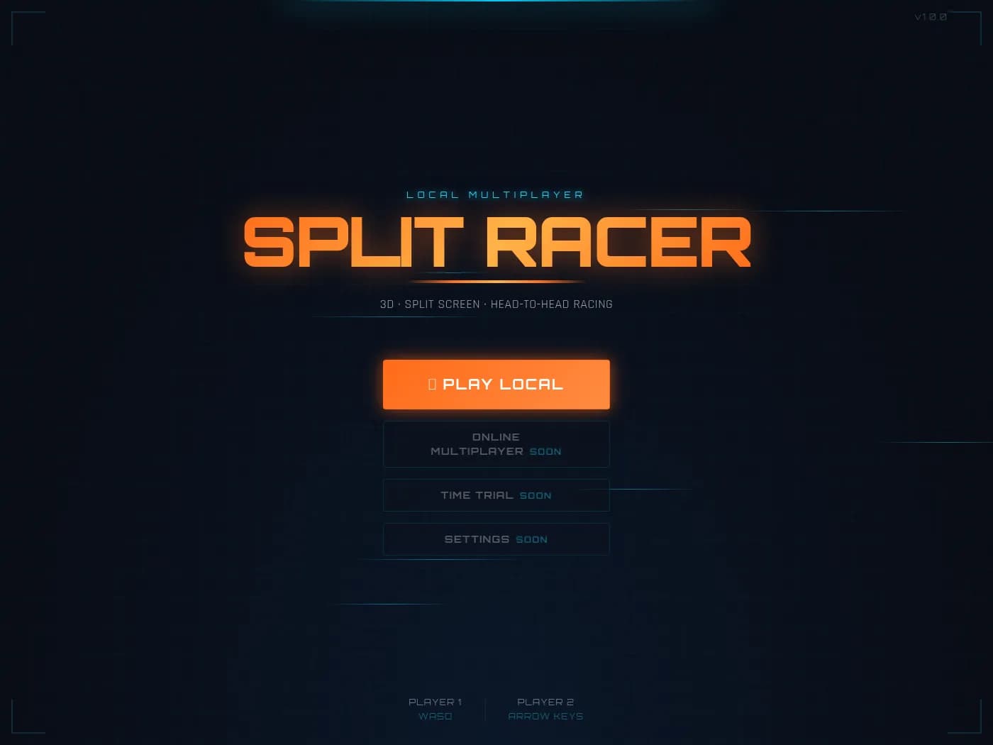 3D Split-Screen Racer