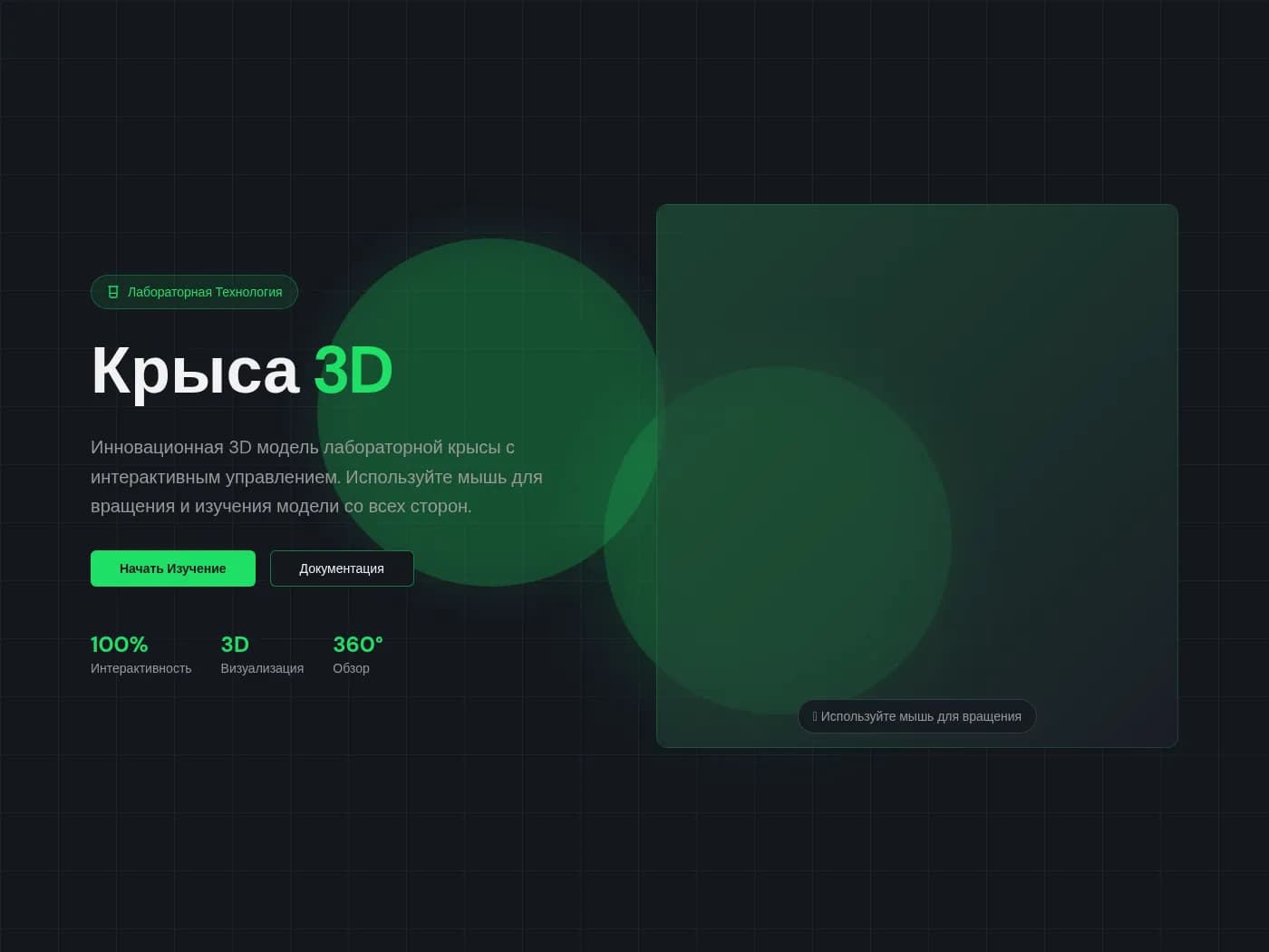 3D Rat Landing Page