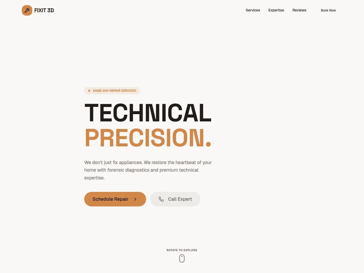 3D Appliance Repair Web