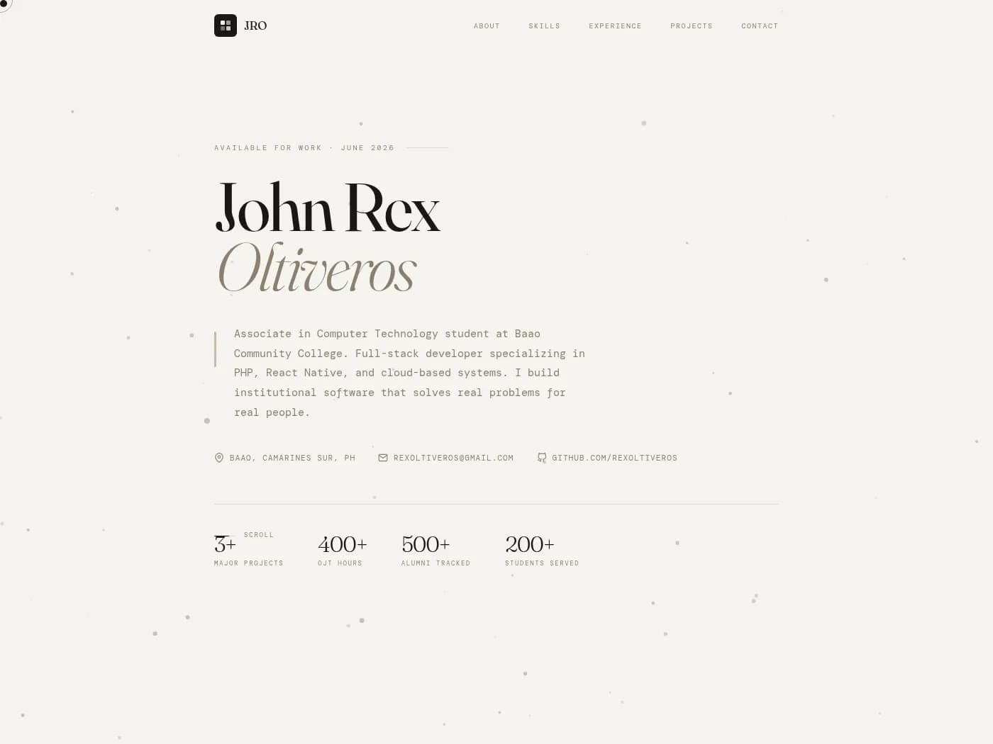3D Resume FX