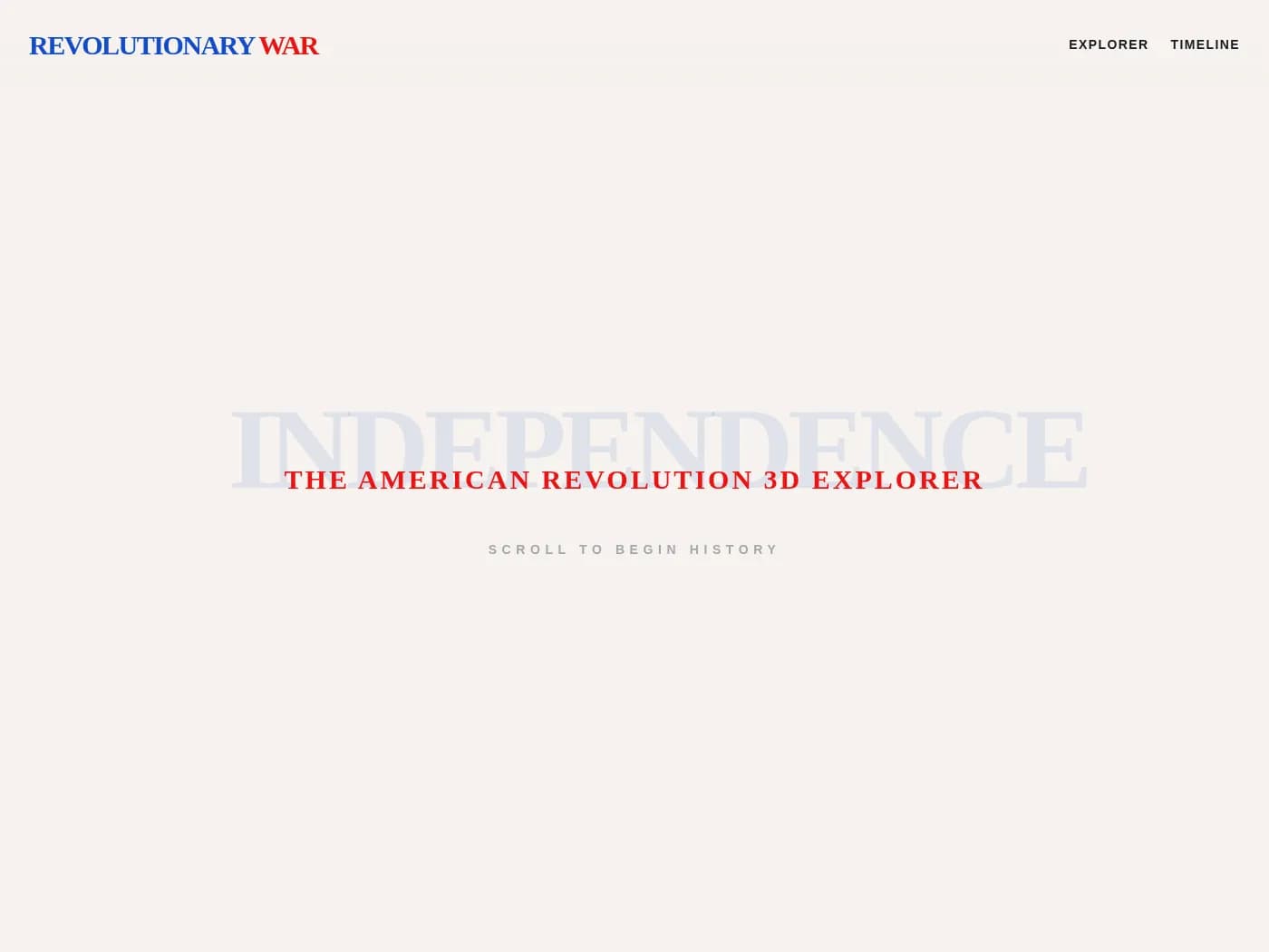 Revolutionary War 3D Explorer