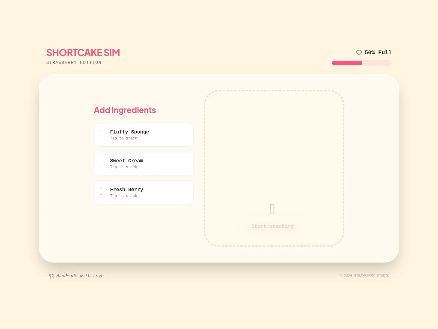 3D Strawberry Shortcake Sim
