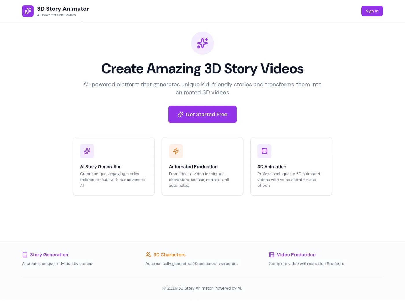 3D Story Animator