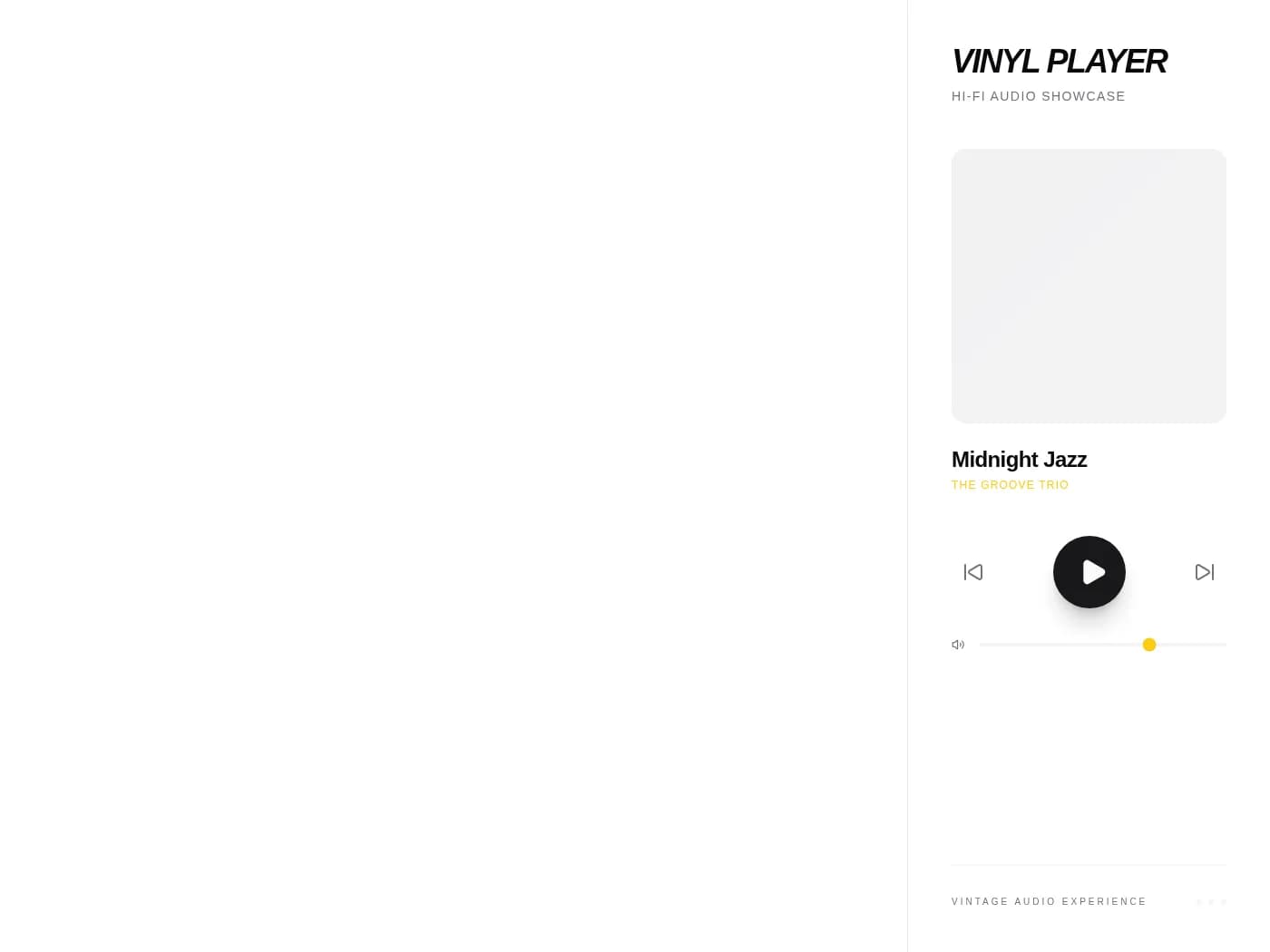 3D Vinyl Player Showcase