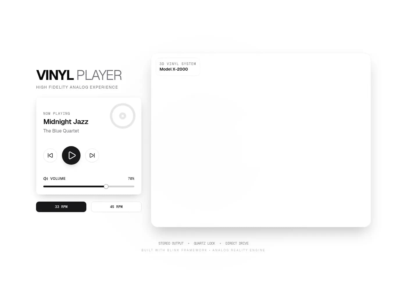 3D Vinyl Player