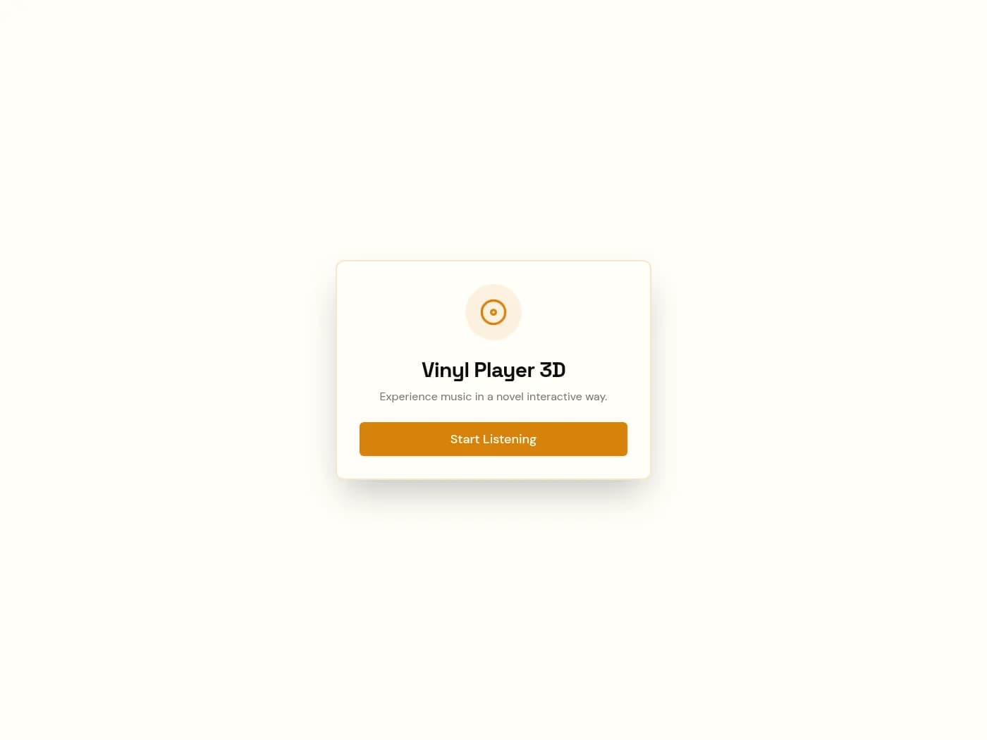 3D Vinyl Player