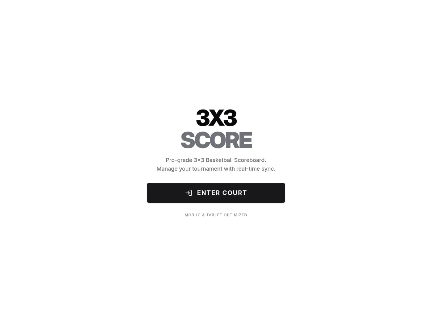 3x3 Basketball Scoreboard