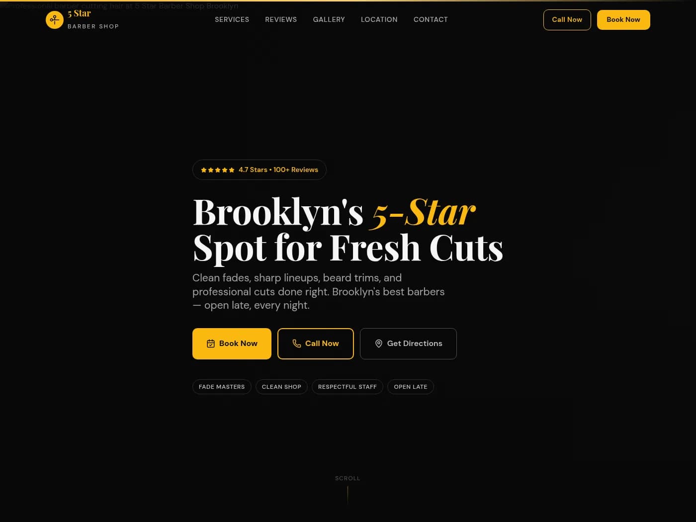 5 Star Barber Website