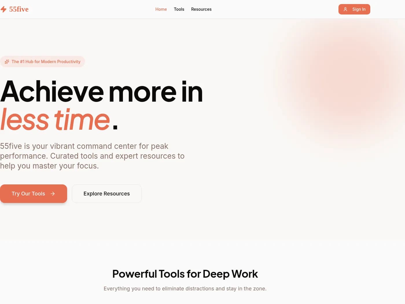 55five Productivity Hub
