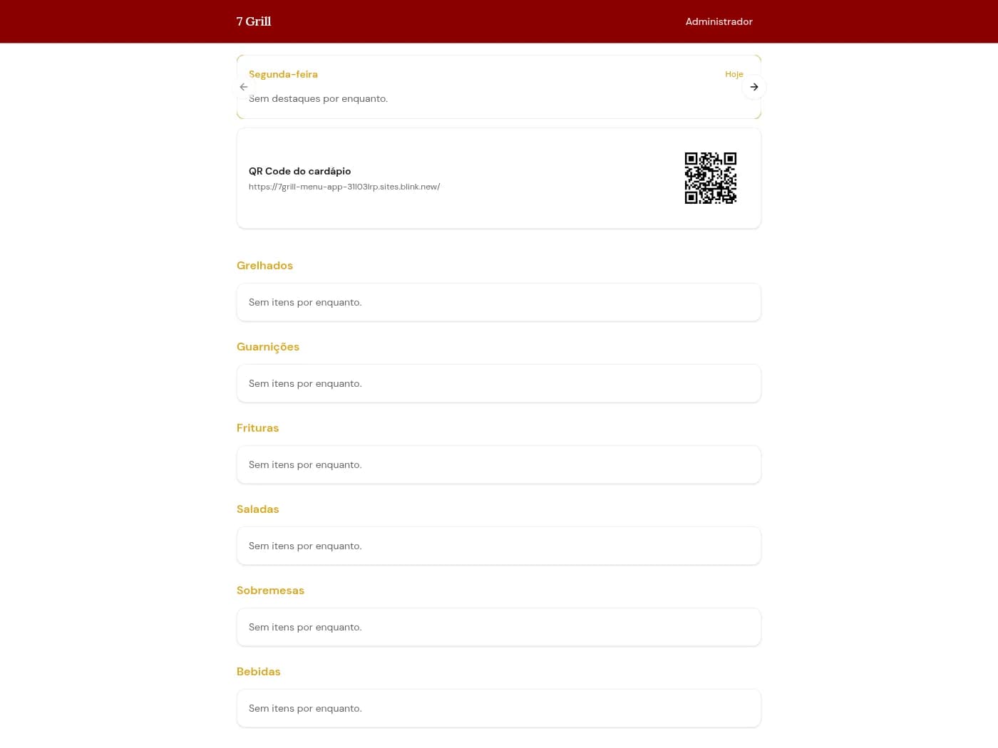 7 Grill Digital Menu