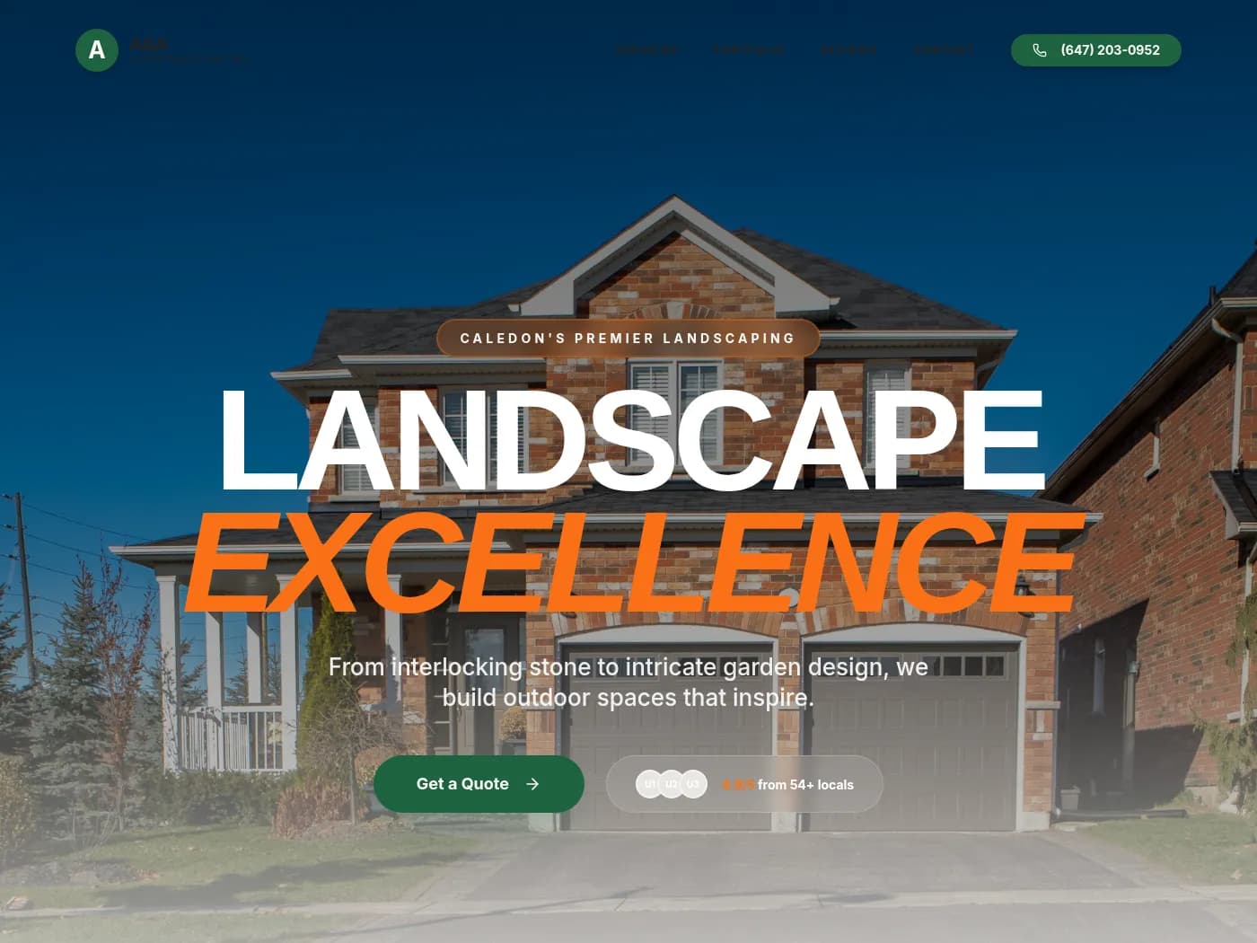 A&A Landscaping Website