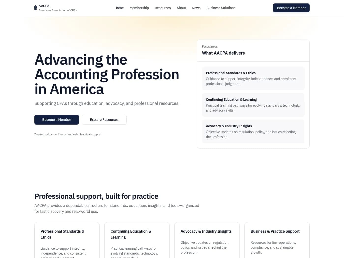 AACPA Professional Website