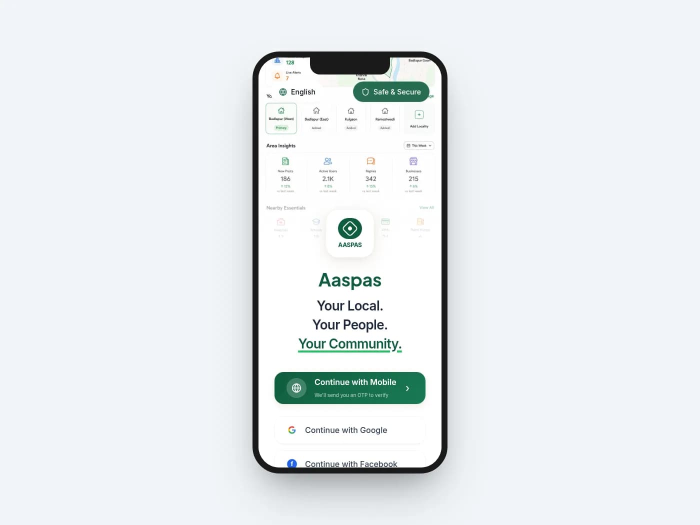 Aaspas Hyperlocal App