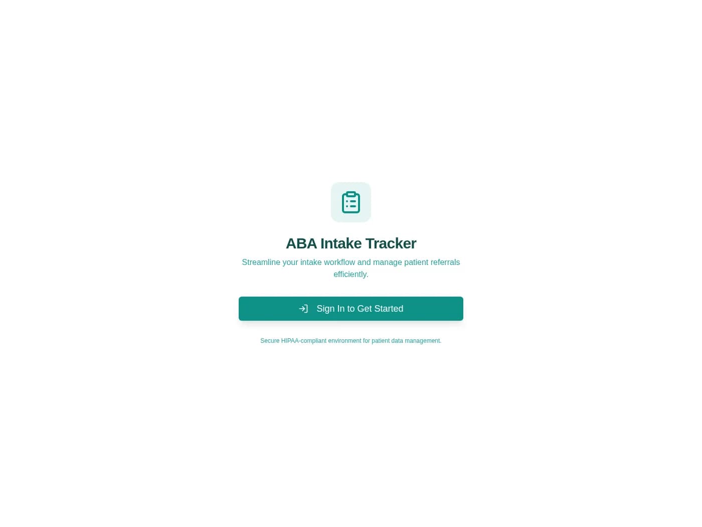 ABA Intake Tracker