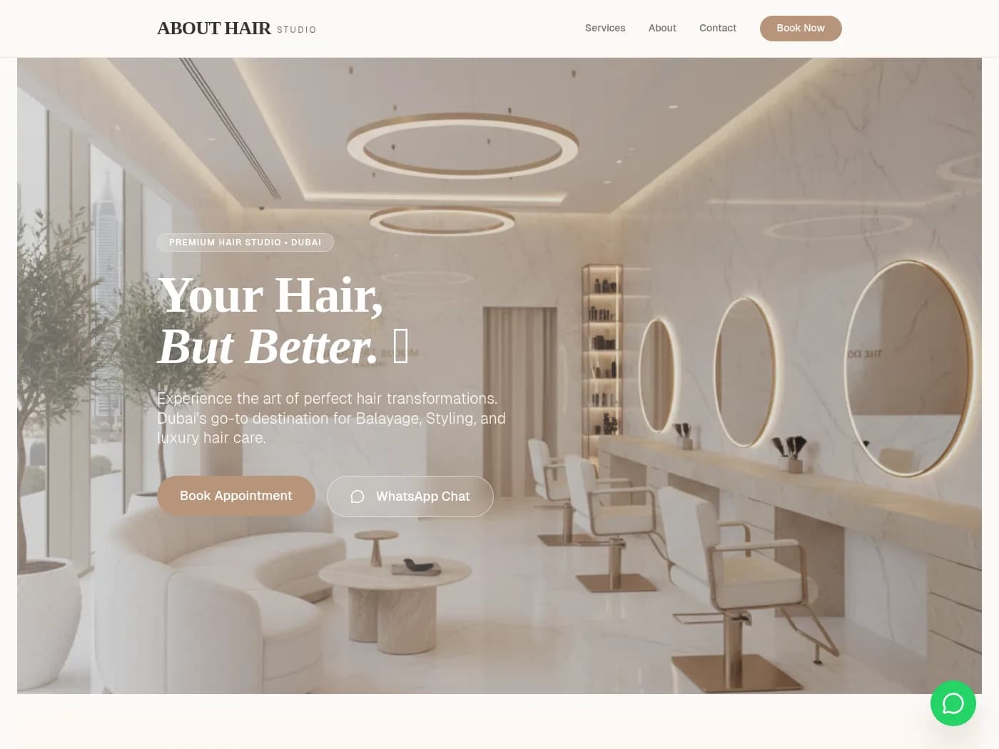 About Hair Studio Website