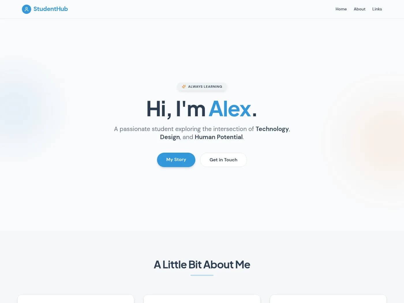 About Me Hub