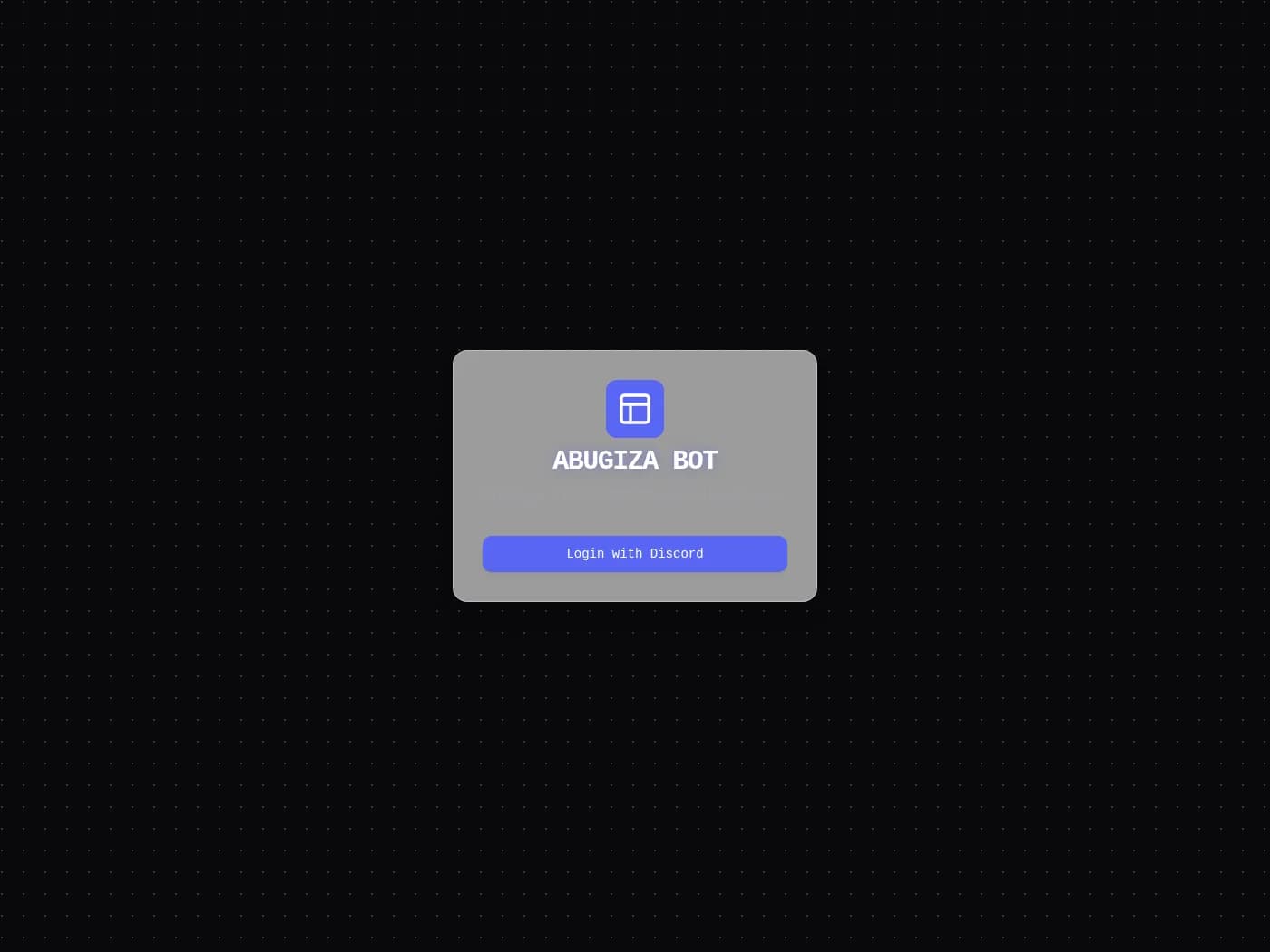 ABUGIZA BOT Admin SPA