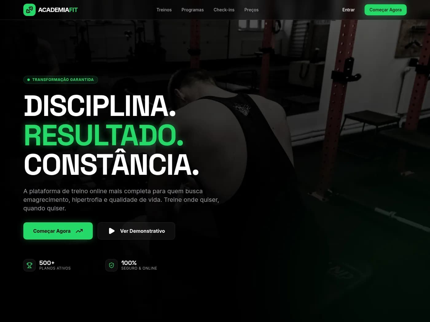 AcademiaFit Online Platform