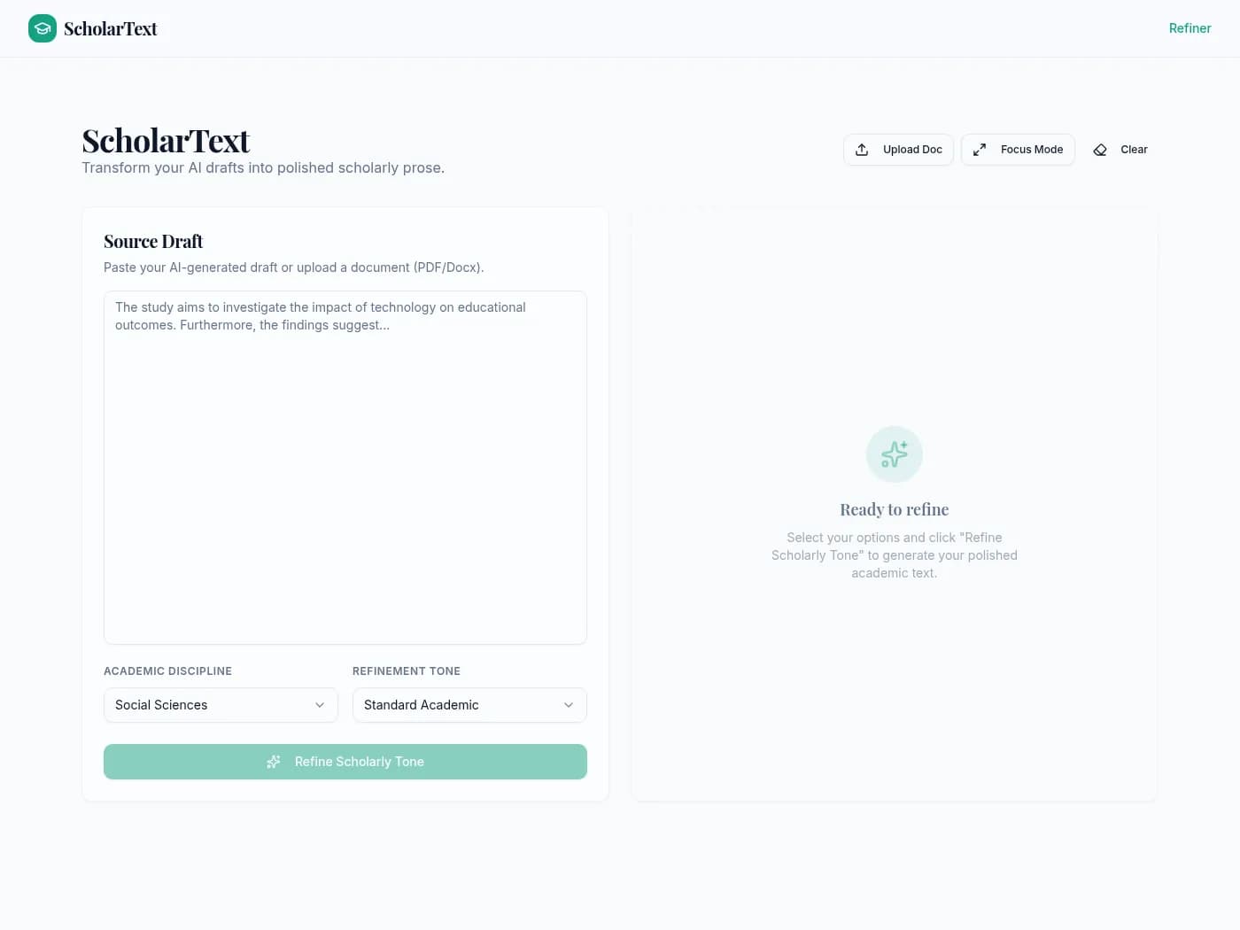 ScholarText Refiner