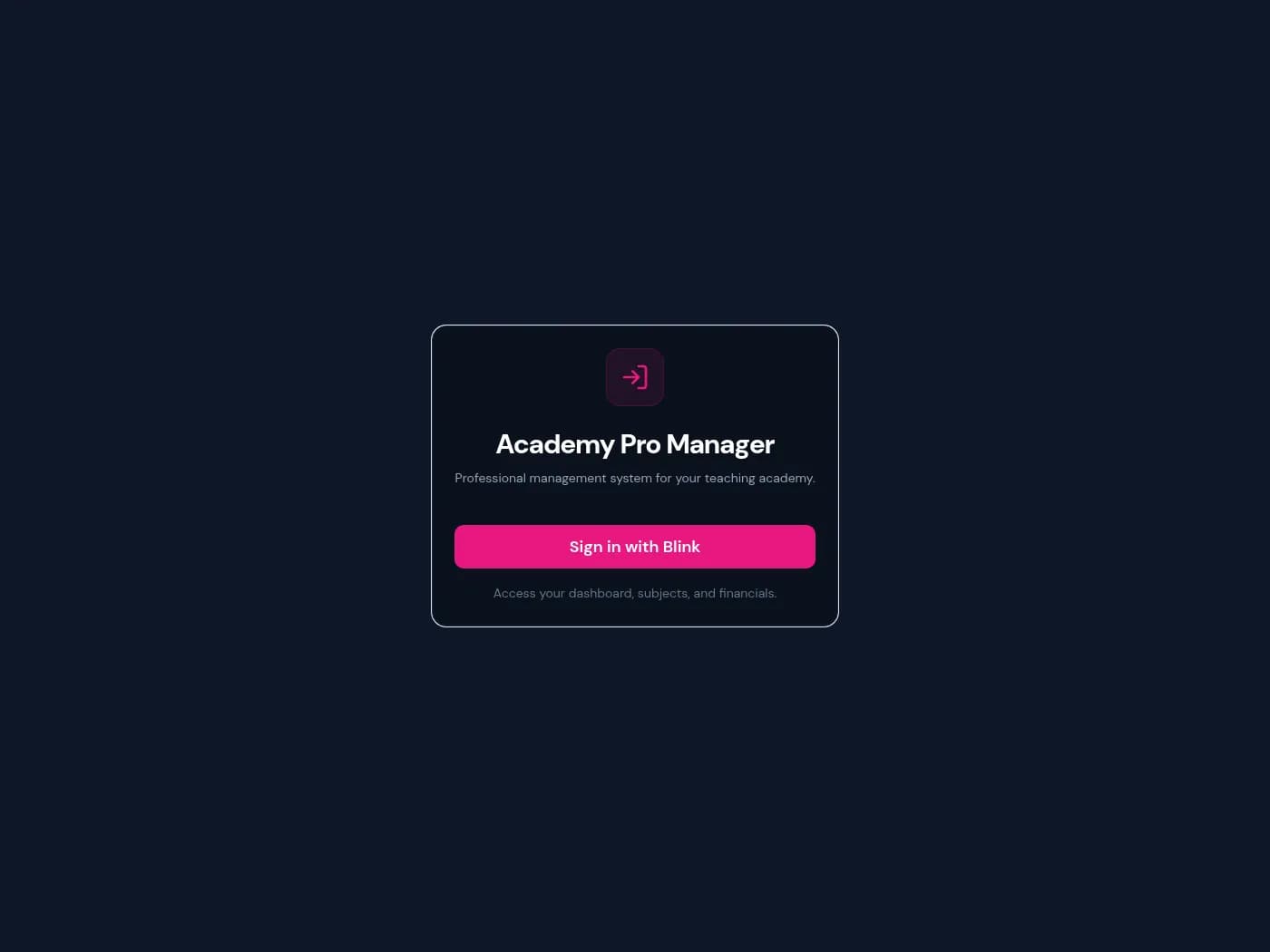 Academy Pro Manager