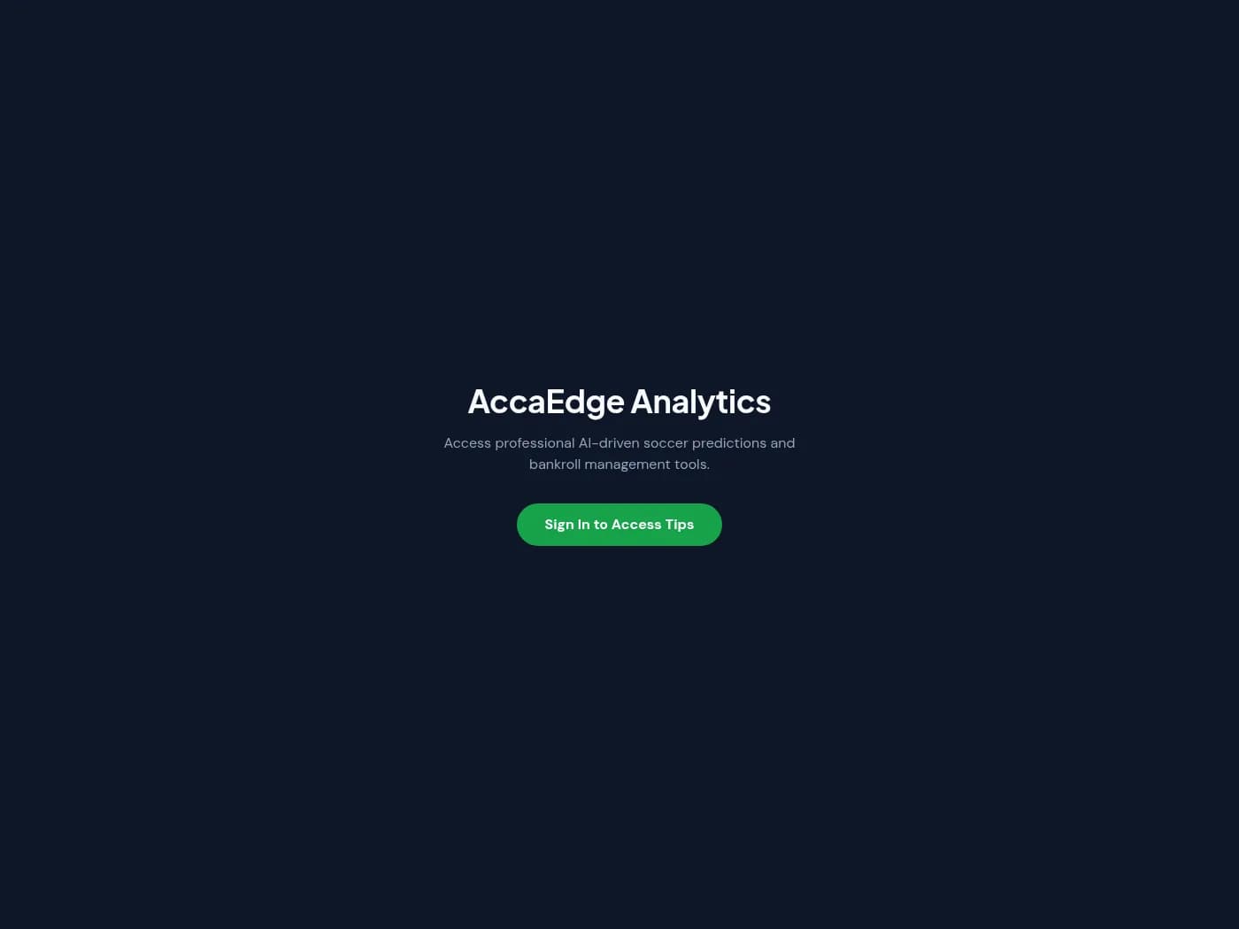 AccaEdge Sports Analytics